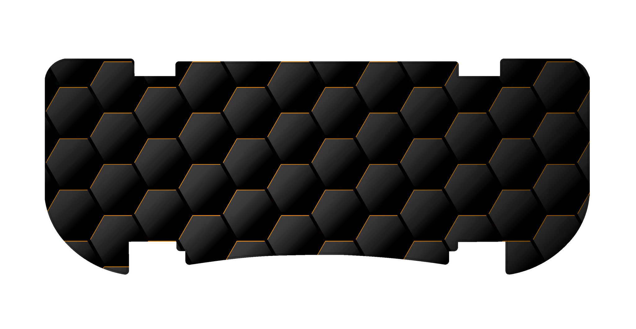 Orange Hex Rear Step Mat